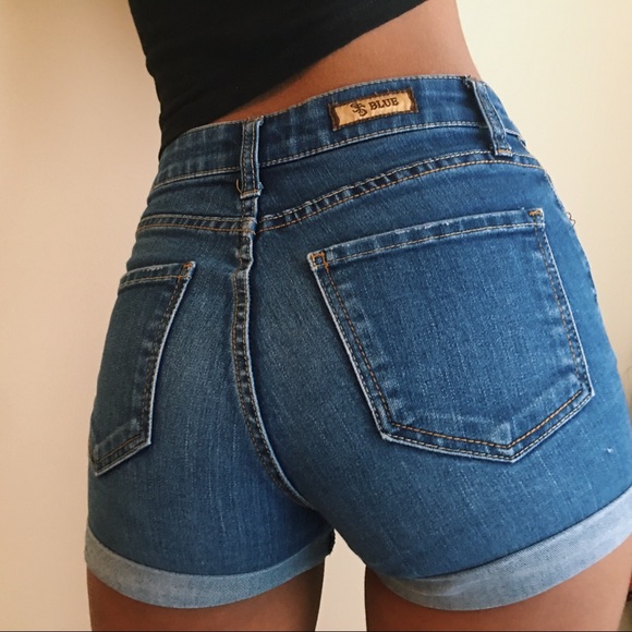 STS Blue | Shorts | Blue High Waisted Denim Jean Shorts | Poshmark